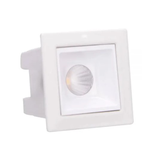 SPOT DOWNLIGHT LED 2W DE EMBUTIR BRANCO | ALR Materiais Elétricos